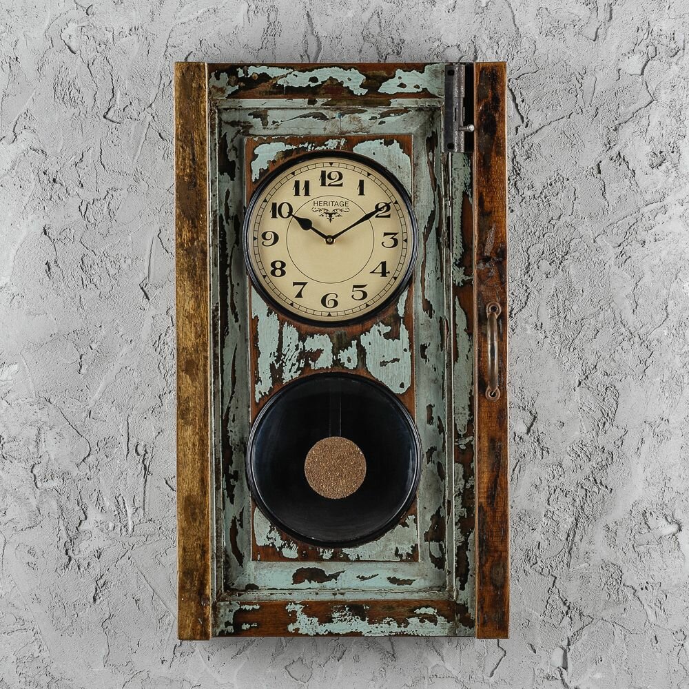 Часы настенные деревянные интерьерные Decor of today 44х9х74, мультиколор