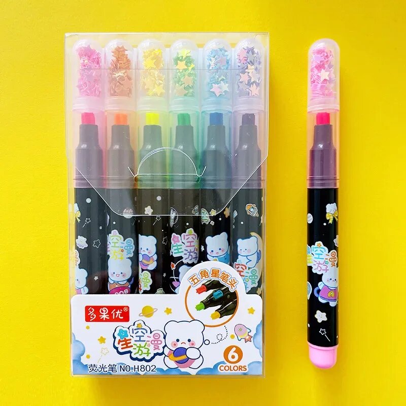 Маркеры Kissbuty Kawaii Star, 6 цветов