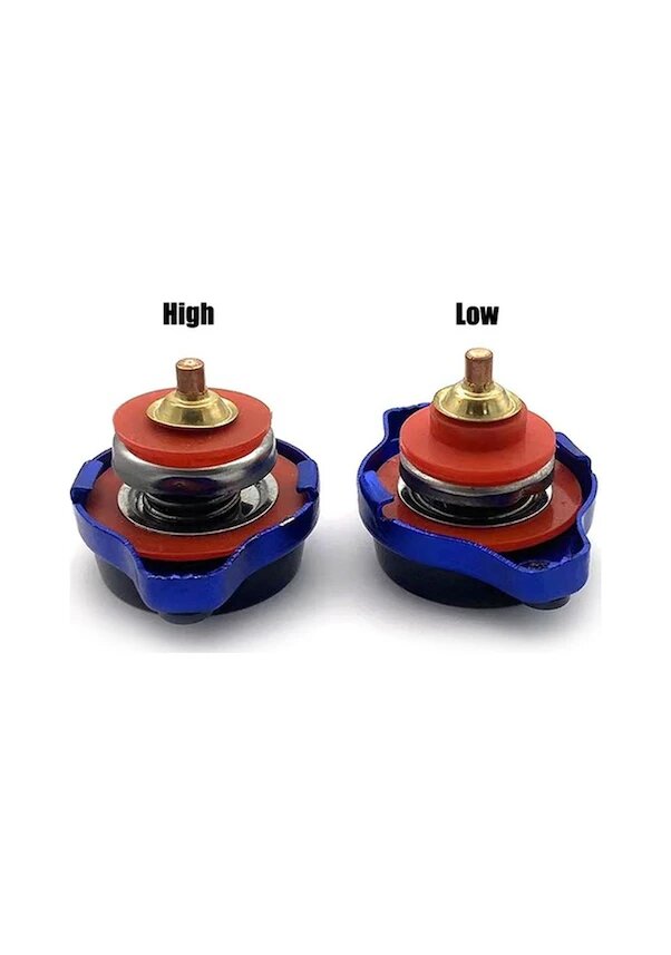 Универсальная крышка радиатора автомобиля - 0,9 бар, алюминиевая крышка с дисплеем температуры, давление 0,9/1,1/1,3 бар