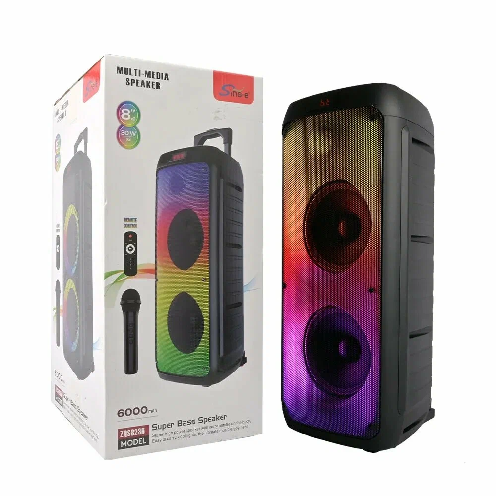 Колонки SwYiSm "ZQS8236" 40Вт, микрофон, Bluetooth, световые эффекты