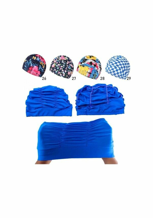 Спортивные аксессуары с принтом, эластичный нейлоновый тюрбан, длинная защита для волос, шапочки для купания в бассейне, шапочка для плавания 25 цветов