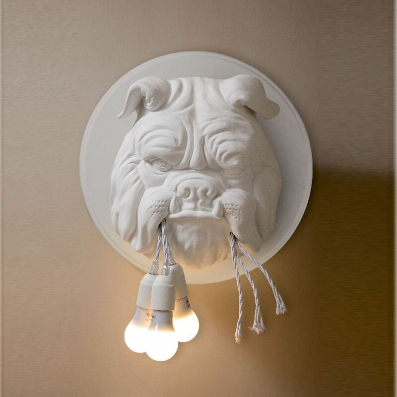 Настенный светильник Bulldog Face, бра с 3 лампами для гостиной, спальни