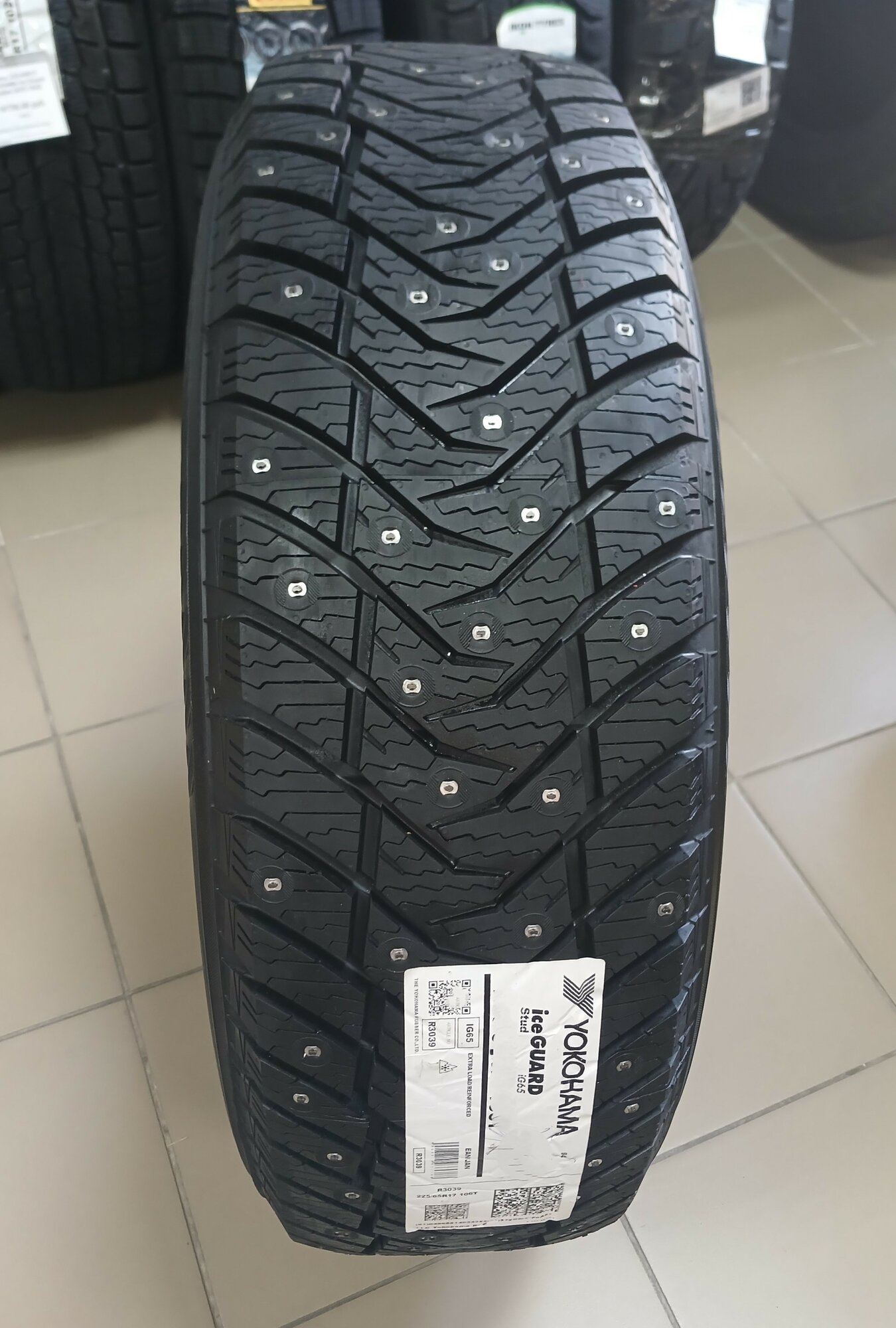205/60R16 Yokohama iceGuard Stud iG65 96T XL Россия (2026 год) шипованные