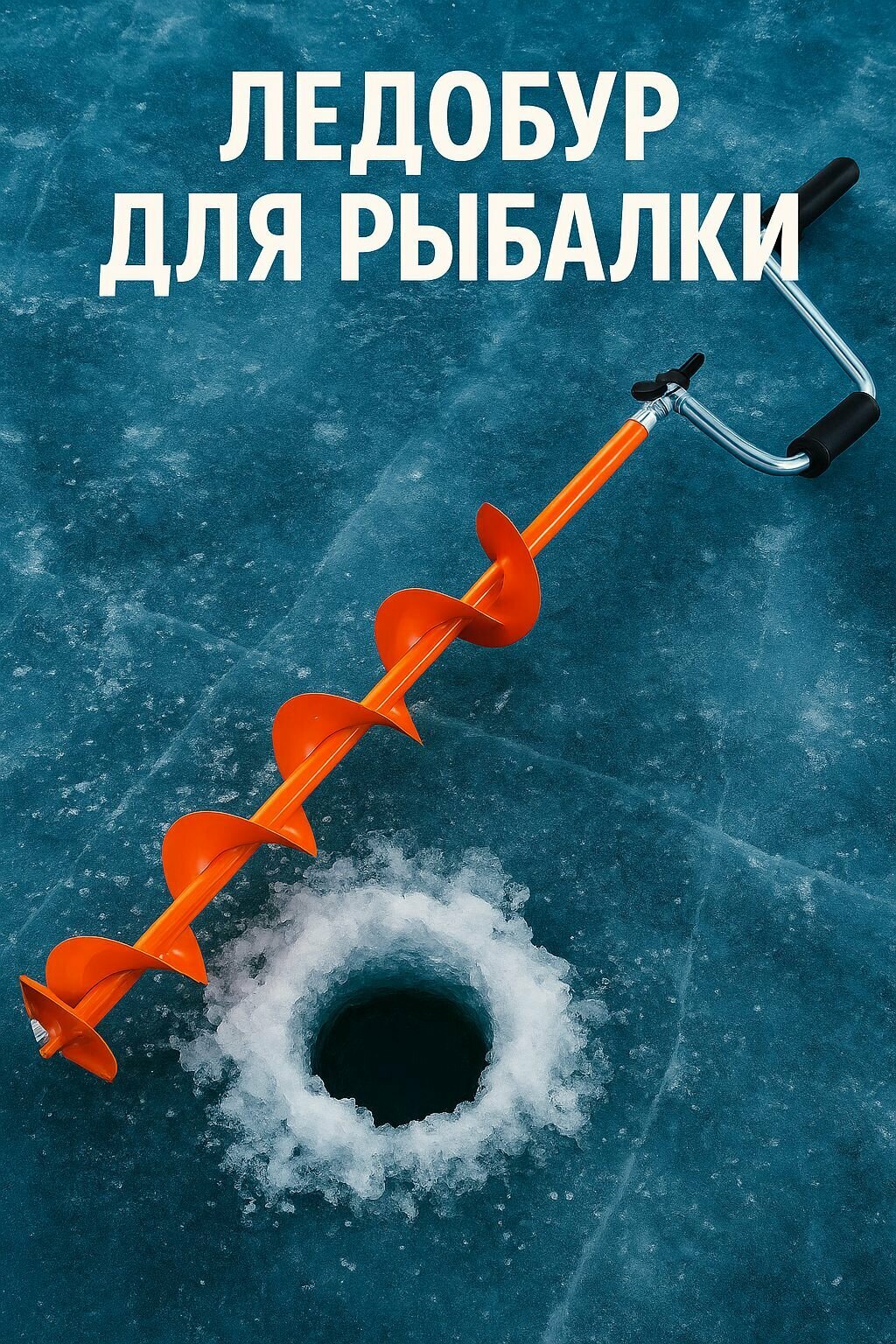 Ледобур ручной HIGASHI Sfera Long 150/ бур рыболовный/ зимняя рыбалка