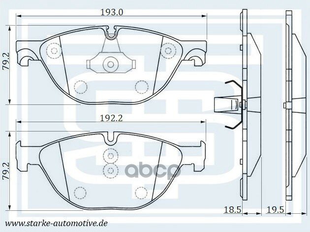 Колодки перед F01 - F02 STARKE арт. 171705