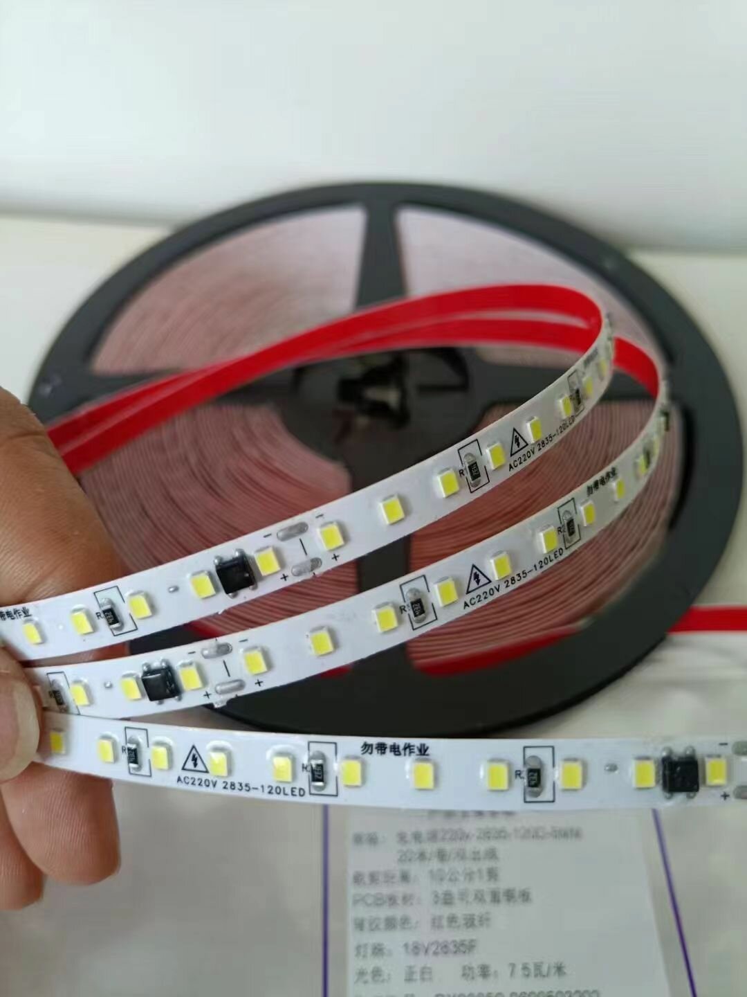 Светодиодная лента LJHI, 220 В, 5 м, IP20, SMD, теплый белый свет