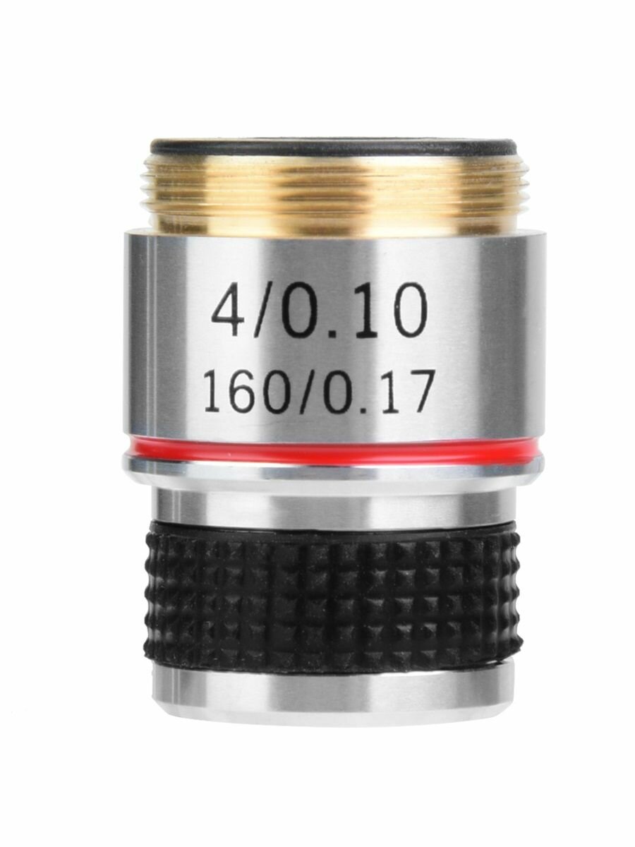 4X ахроматическая линза для биологического микроскопа 160 мм 0,17NA, набор объективов для научных исследований в области образования