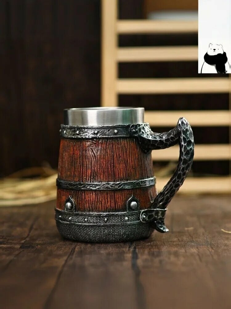 Кружка "Имитация деревянной бочки", 500 мл, 1 штПоказать полностью КомплектацияКружка*1