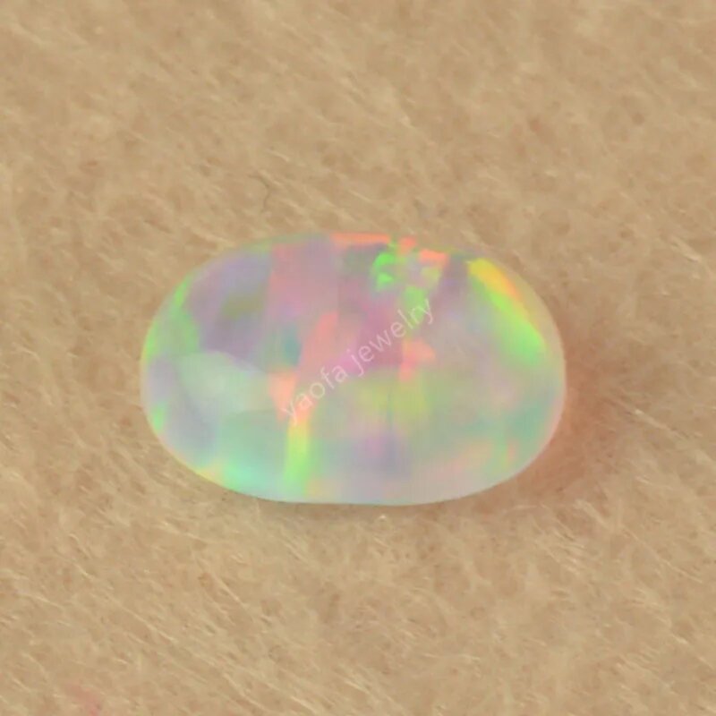 Белый желейный опал кабошон овальный 6*8 мм 8*10 мм 8X10mm 1pcs