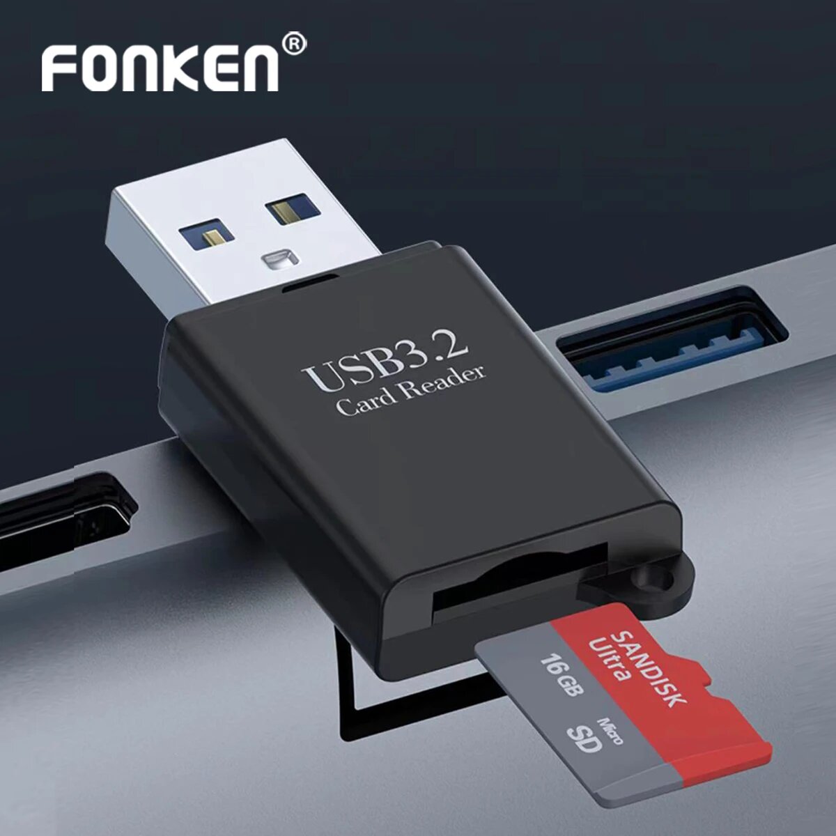 USB 3.2 Card Reader Красный, TF — фото 1