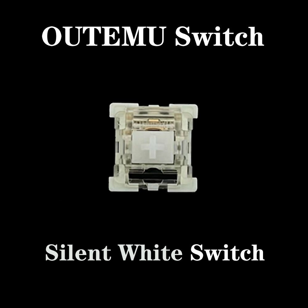 Переключатели свитчи для клавиатуры OUTEMU немого белый Switch 3pin 100 шт