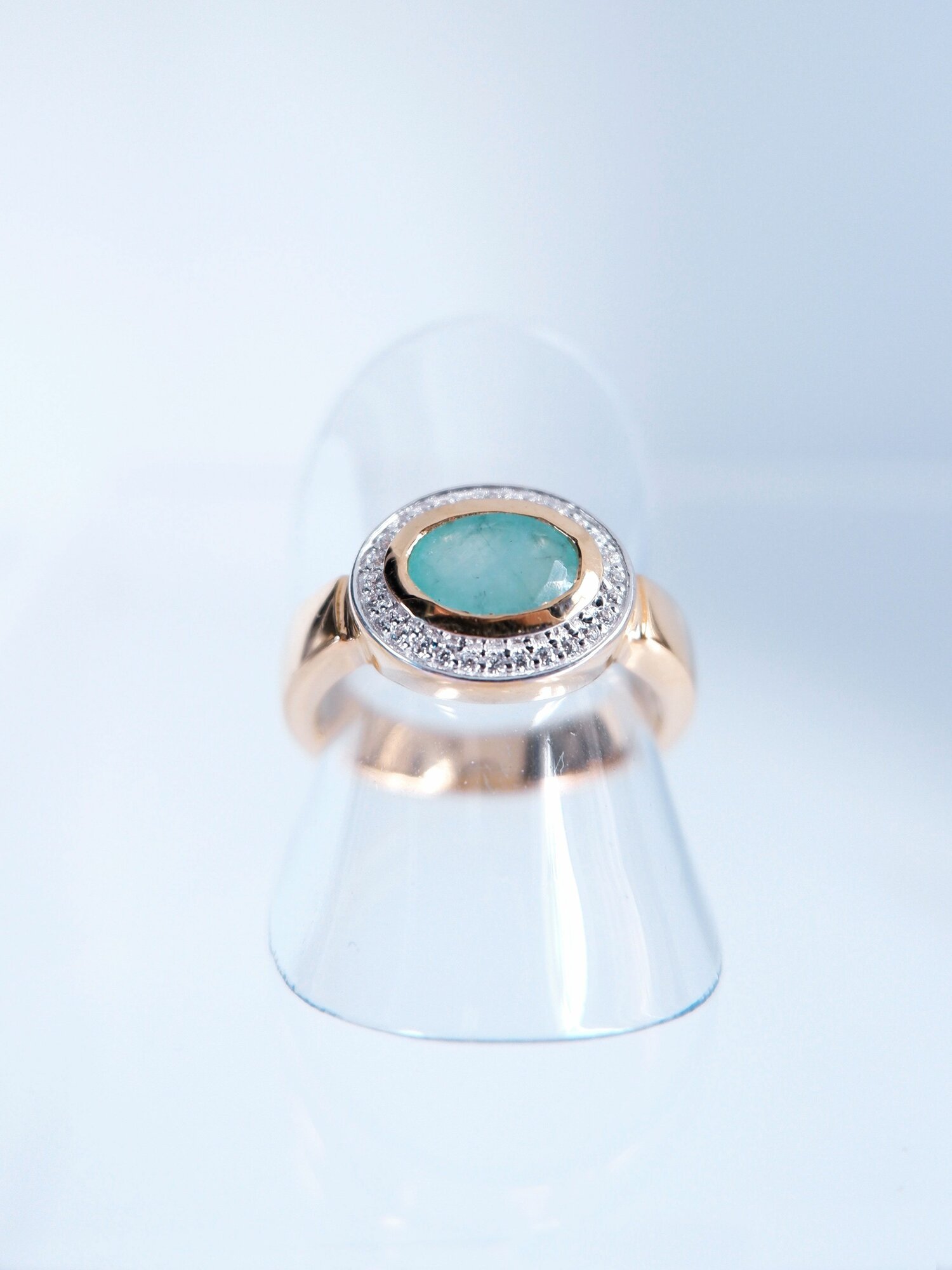 Кольцо, серебро, 925 проба, изумруд, фианит