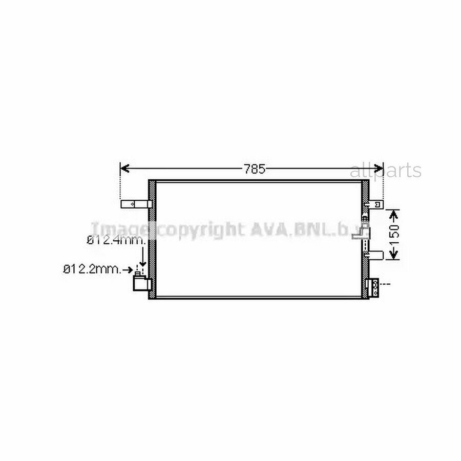 AVA AIA5360 Радиатор кондиционера A4 IV 3.0 TDi 03/12-10/13