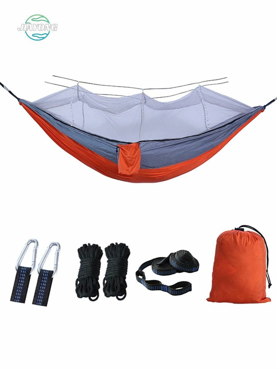 Гамак JIAYONG "Кемпинг", с москитной сеткой, устойчивый, складной, легкий