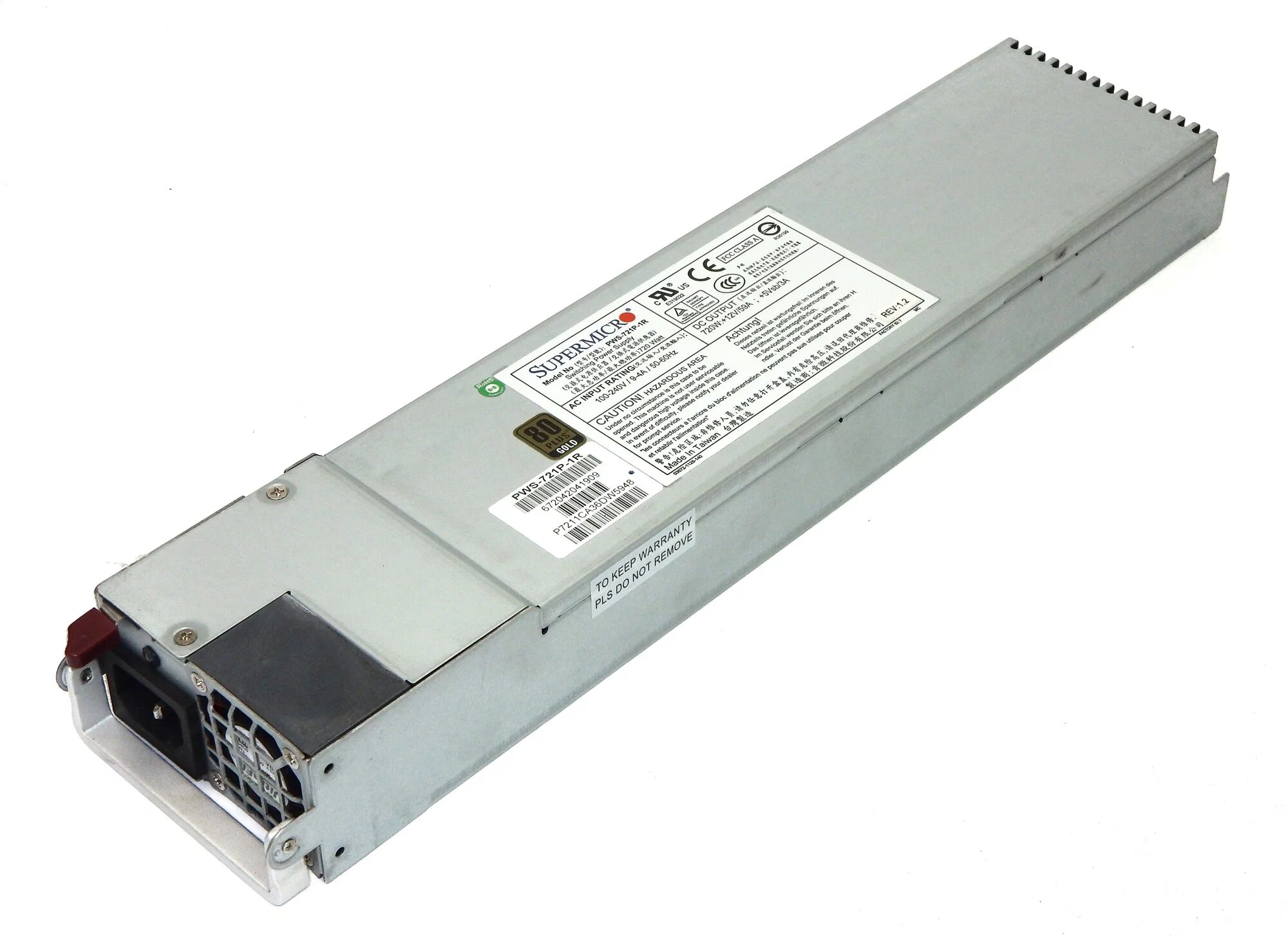 Блок питания Supermicro PWS-721P-1R 720W 1U 100-240V