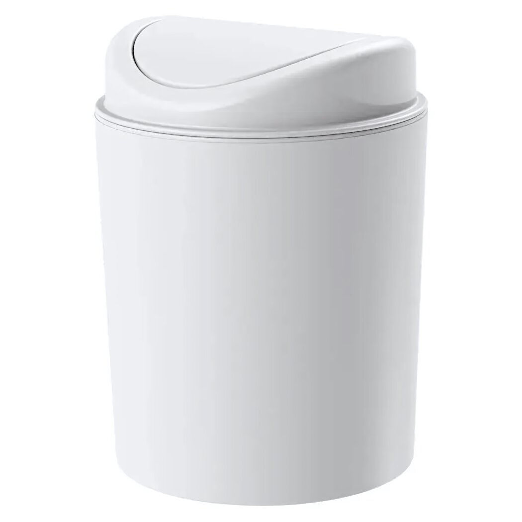 Контейнер для мусора герметичный, 115х153 мм, 1 л, белый пластик, компактный дизайн