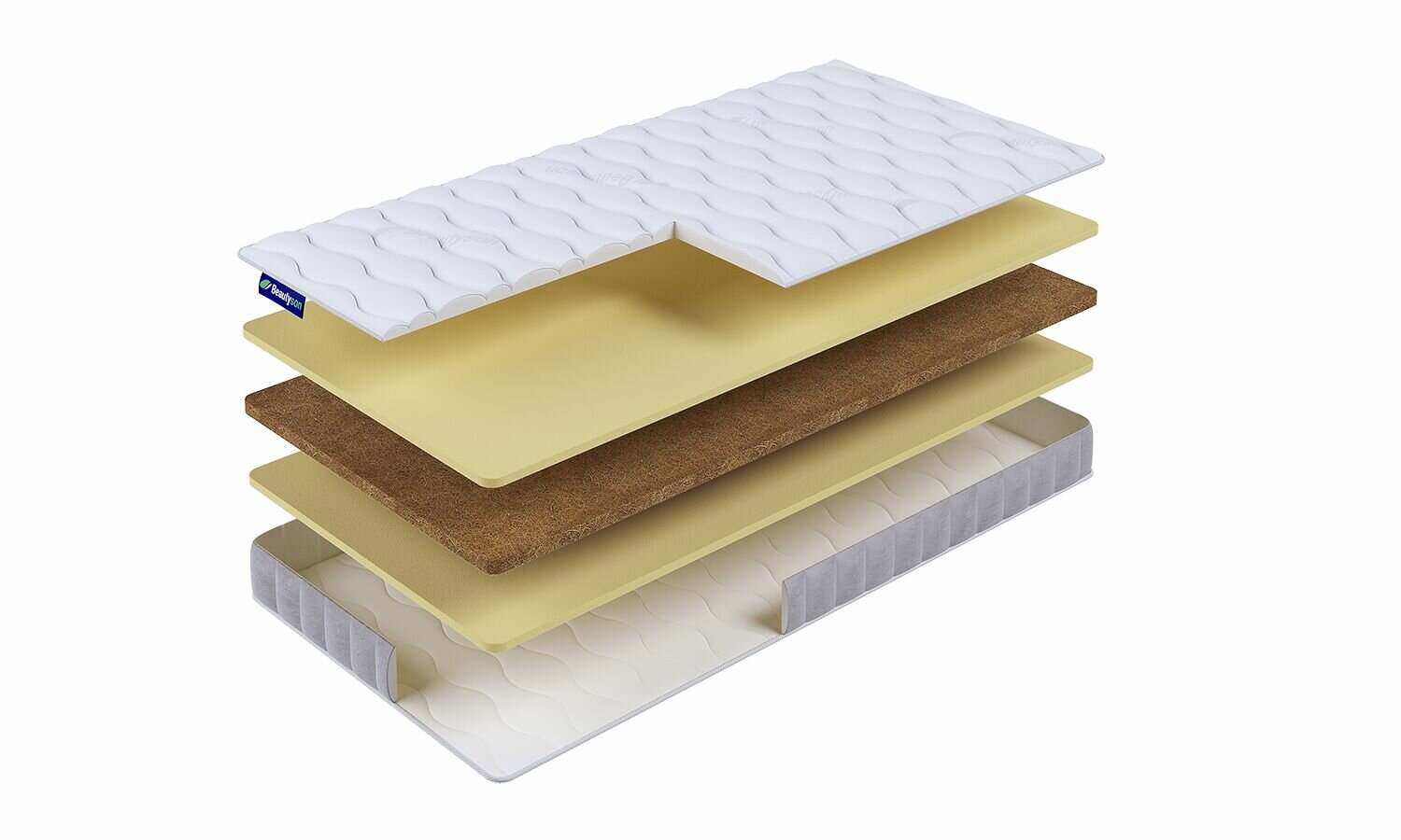Матрас Beautyson Baby Medium Lux 60х120 высота 9 см анатомический средней жесткости кокосовый Беспружинный