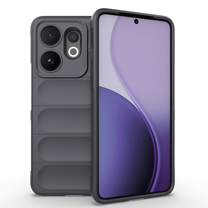 Чехол для Vivo V60 5G / Виво V60 15 5Г, soft touch, чехол-кардиомонитор, поликарбонат (PC), защита камеры, ударопрочный, усиленные углы, Vivo, Vivo V60 5G, dark gray,002HK/huandun/Vi V60 5G