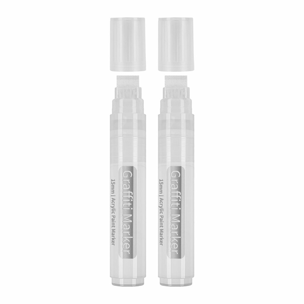 2шт Граффити-Маркер с Широким Наконечником 15 мм Большие Акриловые Ручки для Рисования, Рукоделия, Письма и Черчения