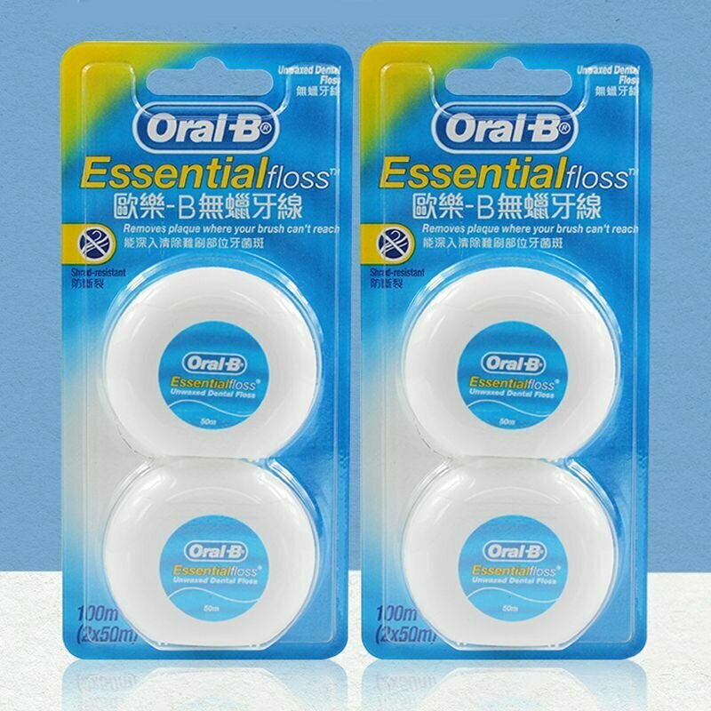 Зубная нить с мятой Oral-B Essential Floss для полости рта 50м 2шт