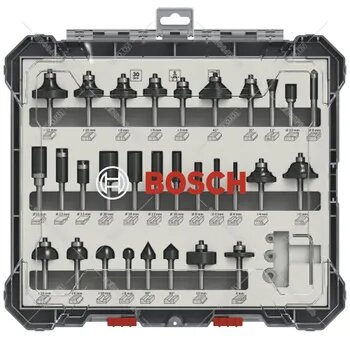 Набор фрез по дереву хв. 6 мм (30 шт) BOSCH 2607017474
