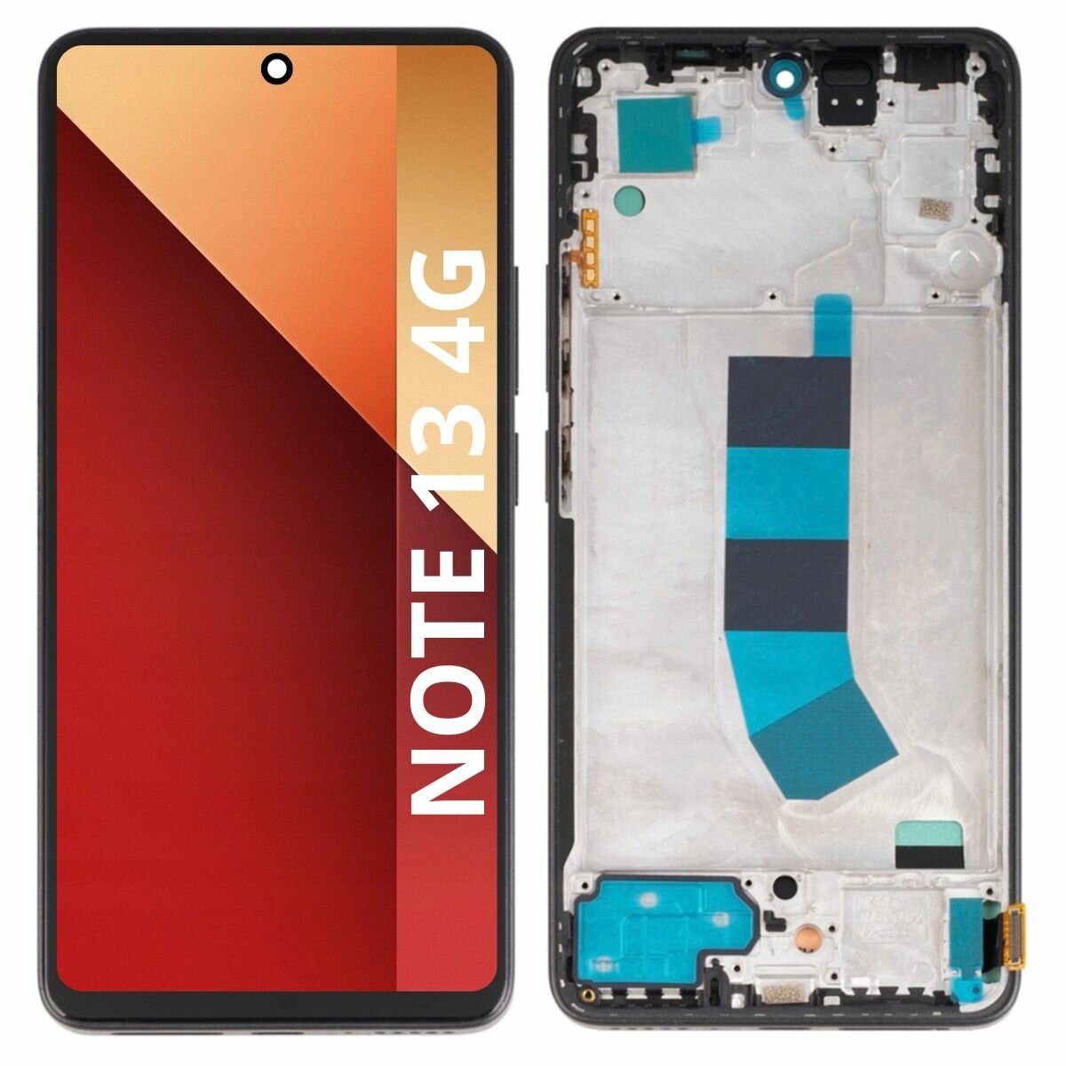 Дисплей для Xiaomi Redmi Note 13 4G (23129RAA4G 23124RA7EO 23129RA5FL) модуль с рамкой Черный In-Cell