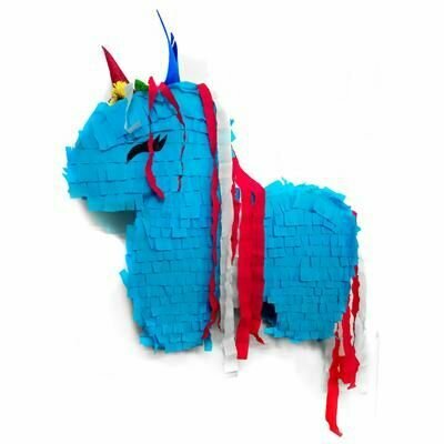 Пиньята КНР Единорог голубой, бумажная, 60 х 40 х 10 см