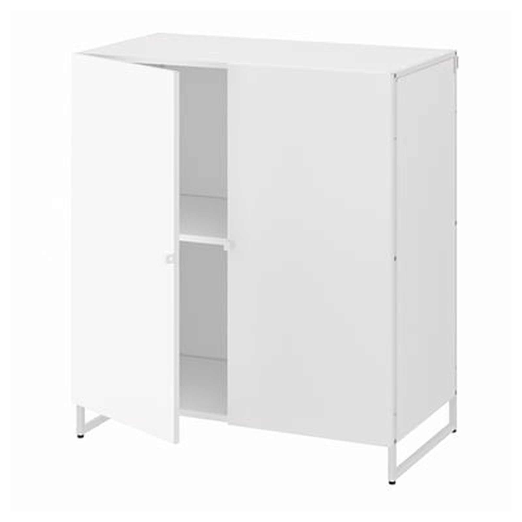 Полка с дверцами IKEA JOSTEIN для помещений/улицы/белая, 81x44x90 см, 794,371.69