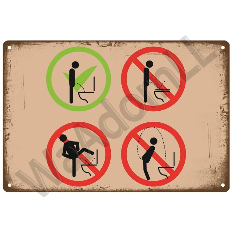 Винтажная металлическая вывеска для дома, забавный декор, жестяная вывеска для унитаза, туалет, туалет, туалет, настенное искусство, ванная комната, туалет, украшение на стену, паб