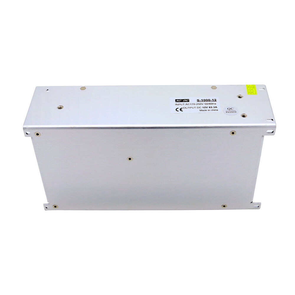 Блок питания 1000W 12V 83.3A для светодиодных лент, проекторов, камер и другой электроники с регулируемым напряжением