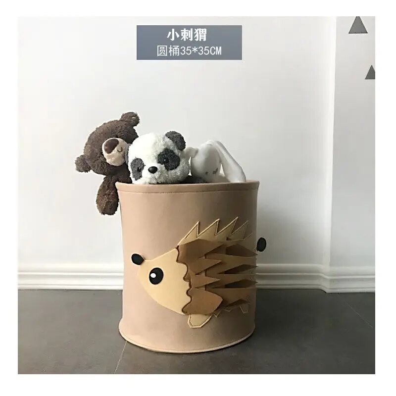 Хлопковая корзина для хранения Kawaii Коричневый, D