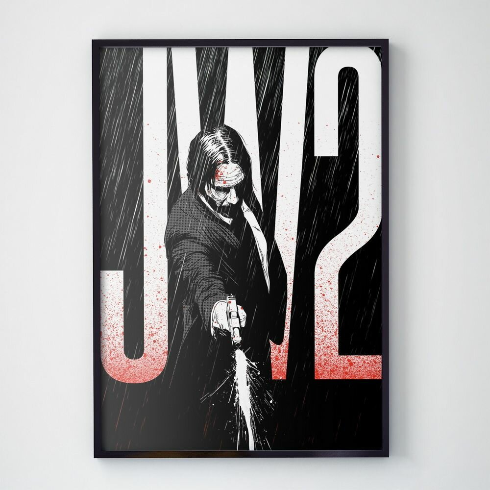 Плакат, постер John Wick, Джон Уик на бумаге, размер 21х30см