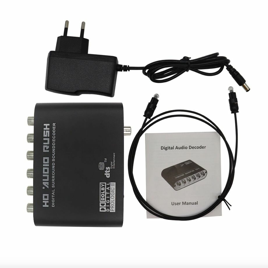 Цифро-аналоговый аудио декодер Audio Rush-RCA DTS AC3 HDA-5.1 AC3 DTS 5.1