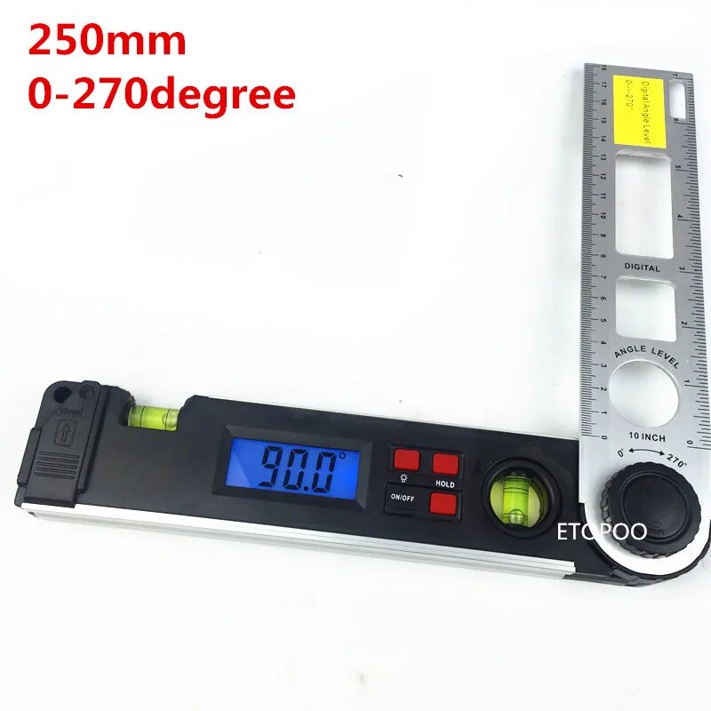 Цифровой угломер ETOPOO 400 мм/250 мм 250mm
