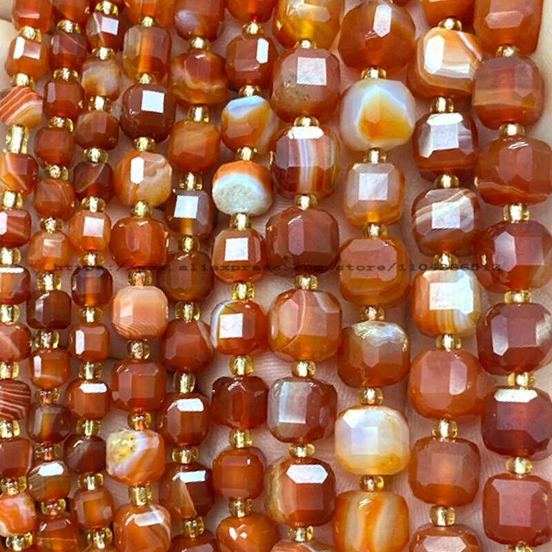 Бусины из красного турмалина YWROLE