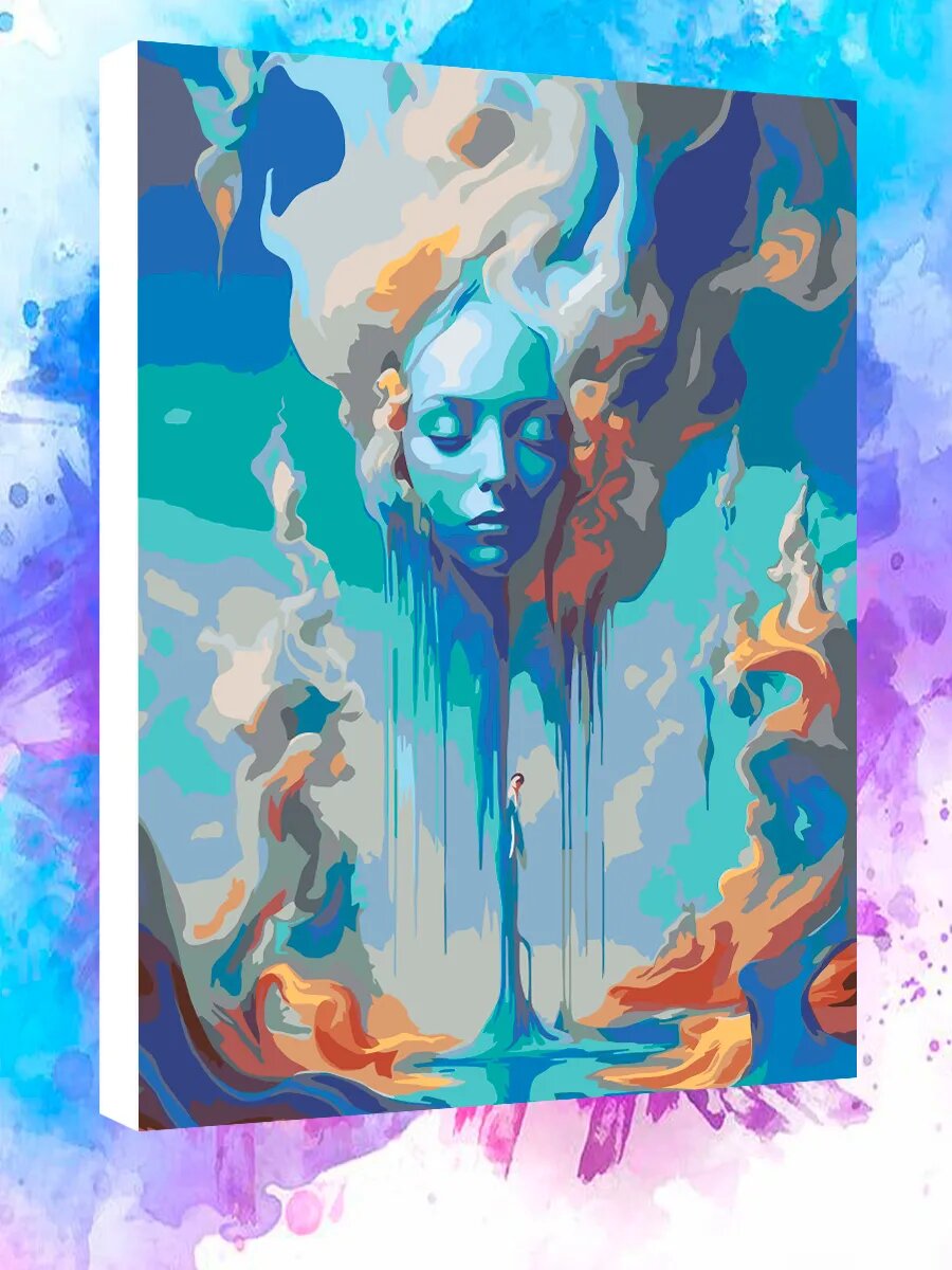 Картина по номерам Абстракция Арт Лицо Девушка Природа