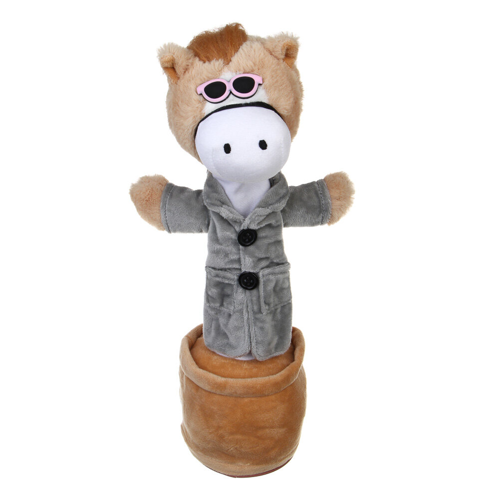 Мягкая игрушка Игроленд лошадка повторюшка Конь в пальто