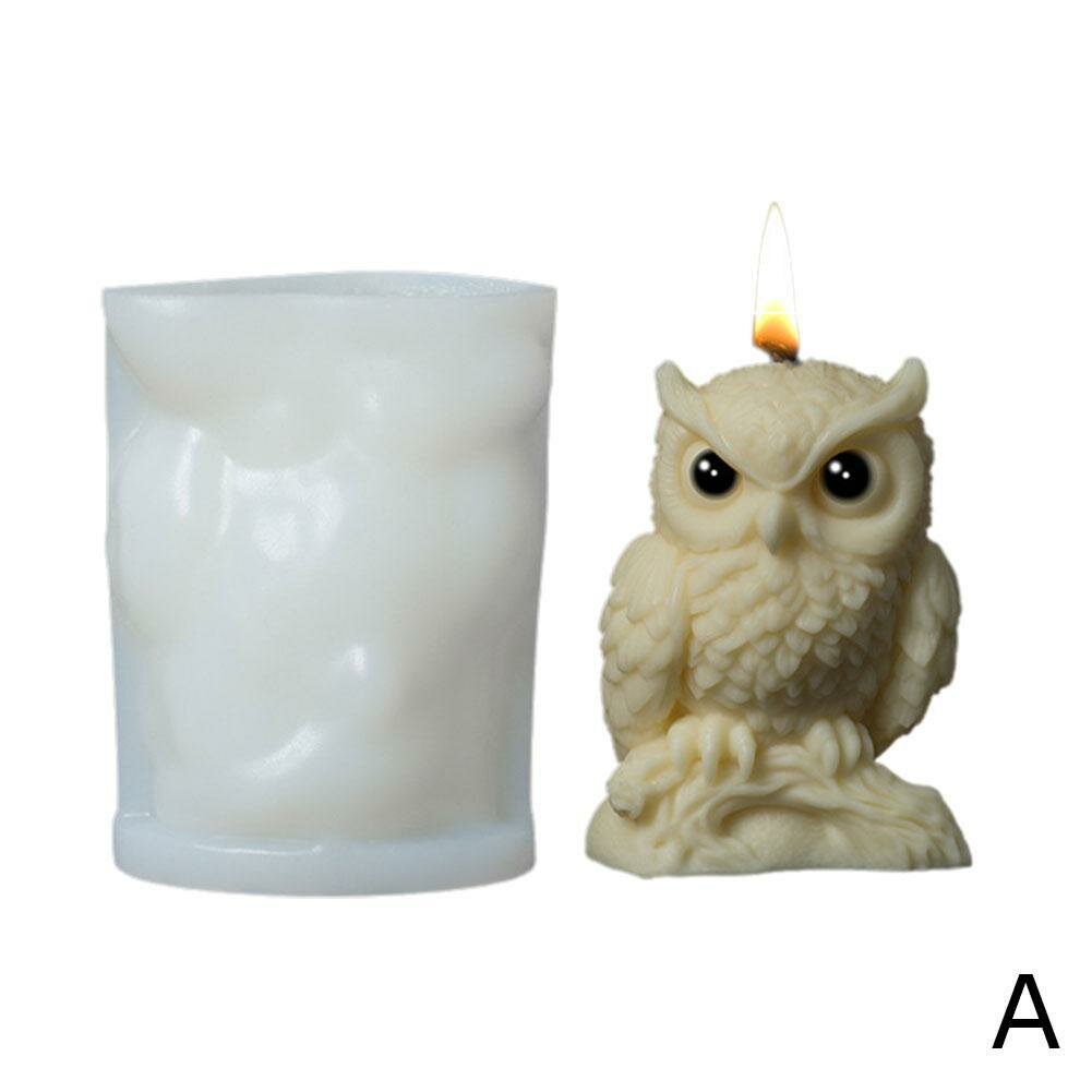 Силиконовая форма для свечи Милая сова