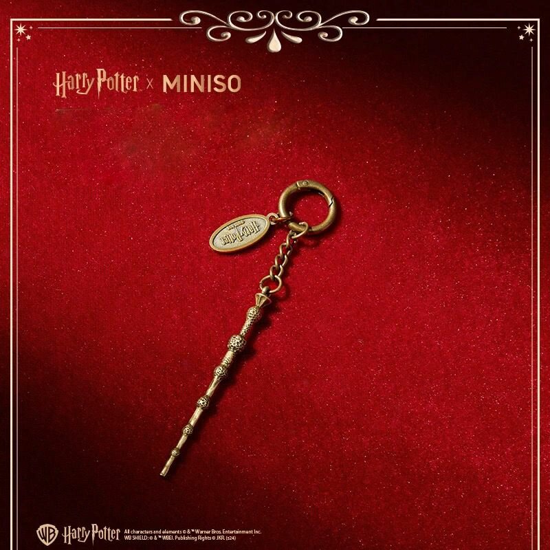 Гарри Поттер / Harry Potter Брелок Волшебная палочка Дамблдора (Бузинная) с табличкой заклинания