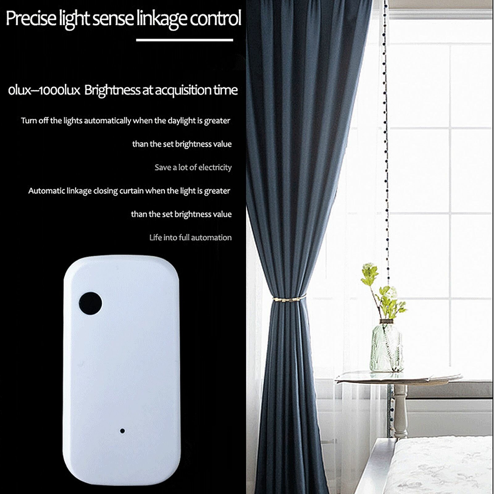 Умный датчик освещенности, совместимый с Smart Life и TuYa