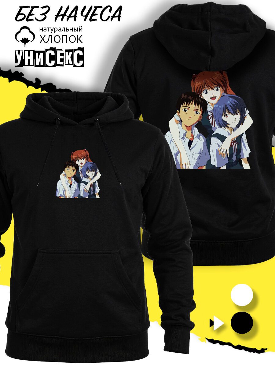 Худи Толстовка свитшот с Eвангелионом