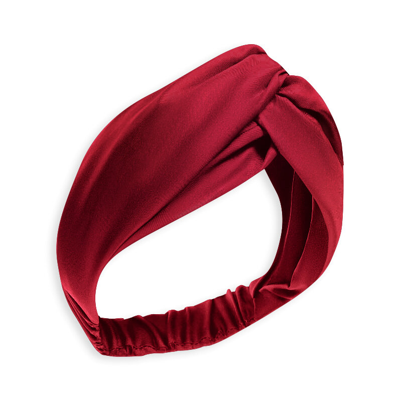 Повязка для волос David Gray "Роза", натуральный шелк, красный, 1 шт.