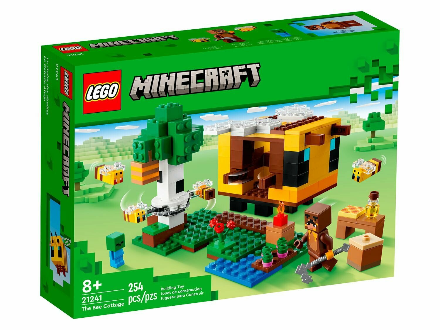 Конструктор LEGO Minecraft 21241 The Bee Cottage, Пчелиный коттедж, 254 детали