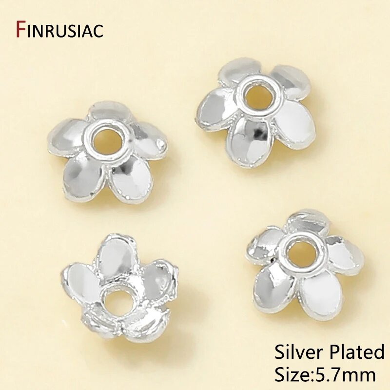 14-каратное позолоченное латунное круглое колпачки для бусин с цветами, торцевые колпачки для ювелирных изделий, аксессуары для изготовления браслетов и ожерелья своими руками, принадлежности для ювелирных изделий