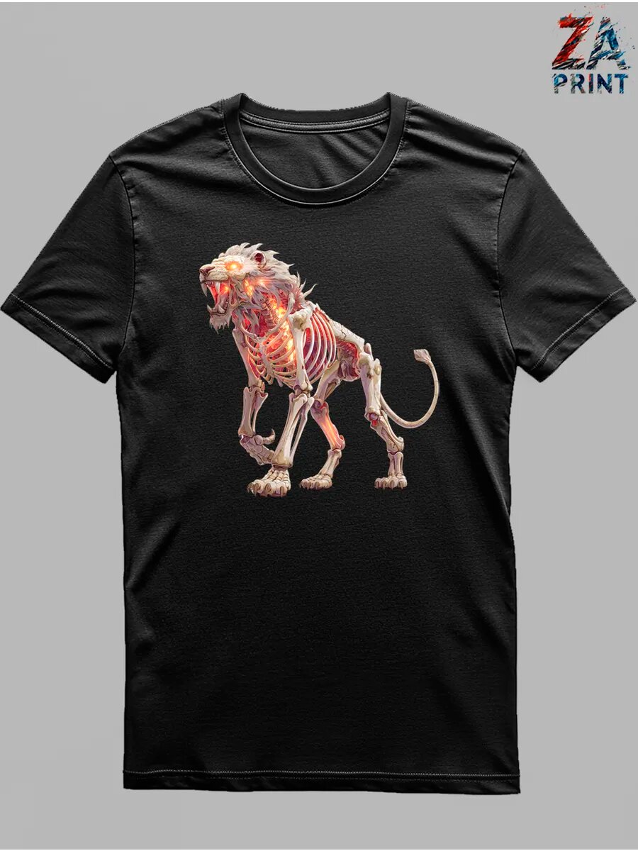 Футболка готический лев