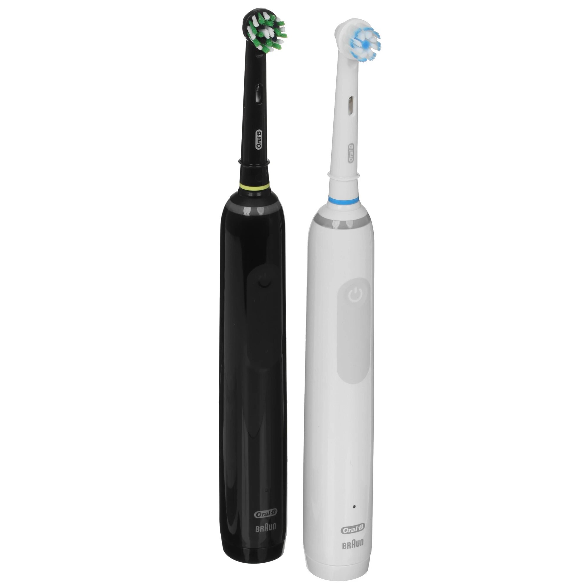 Электрическая зубная щетка Oral-B Pro Series 3, набор из 2 штук, с датчиком давления на десны, Черная и Белая