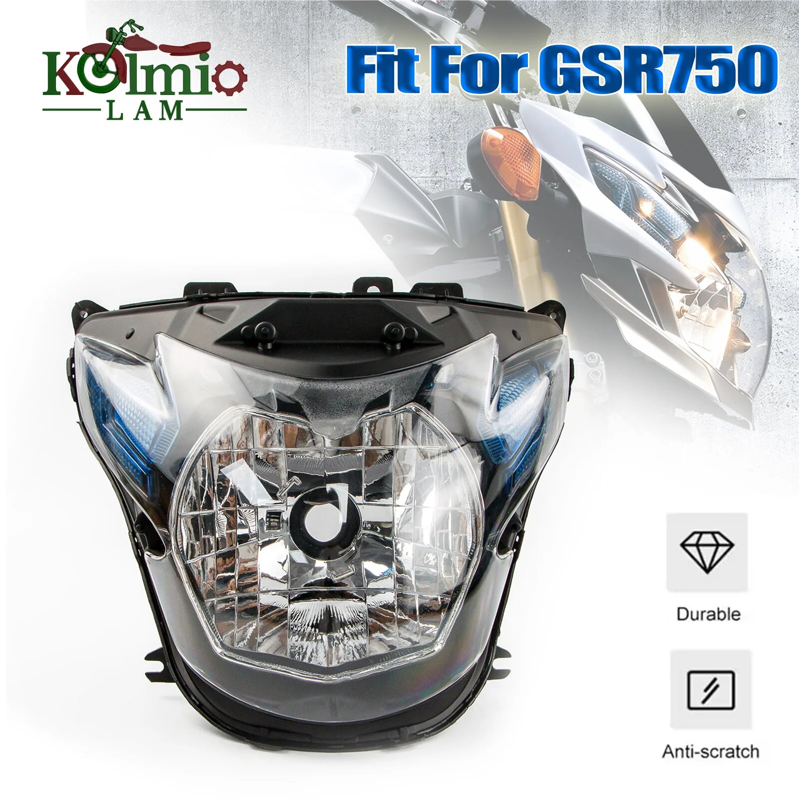 Подходит для 2011-2017 SUZUKI GSR750, фара мотоцикла в сборе, фара GSR 750 2012 2013 2014 2015 2016, головной светильник