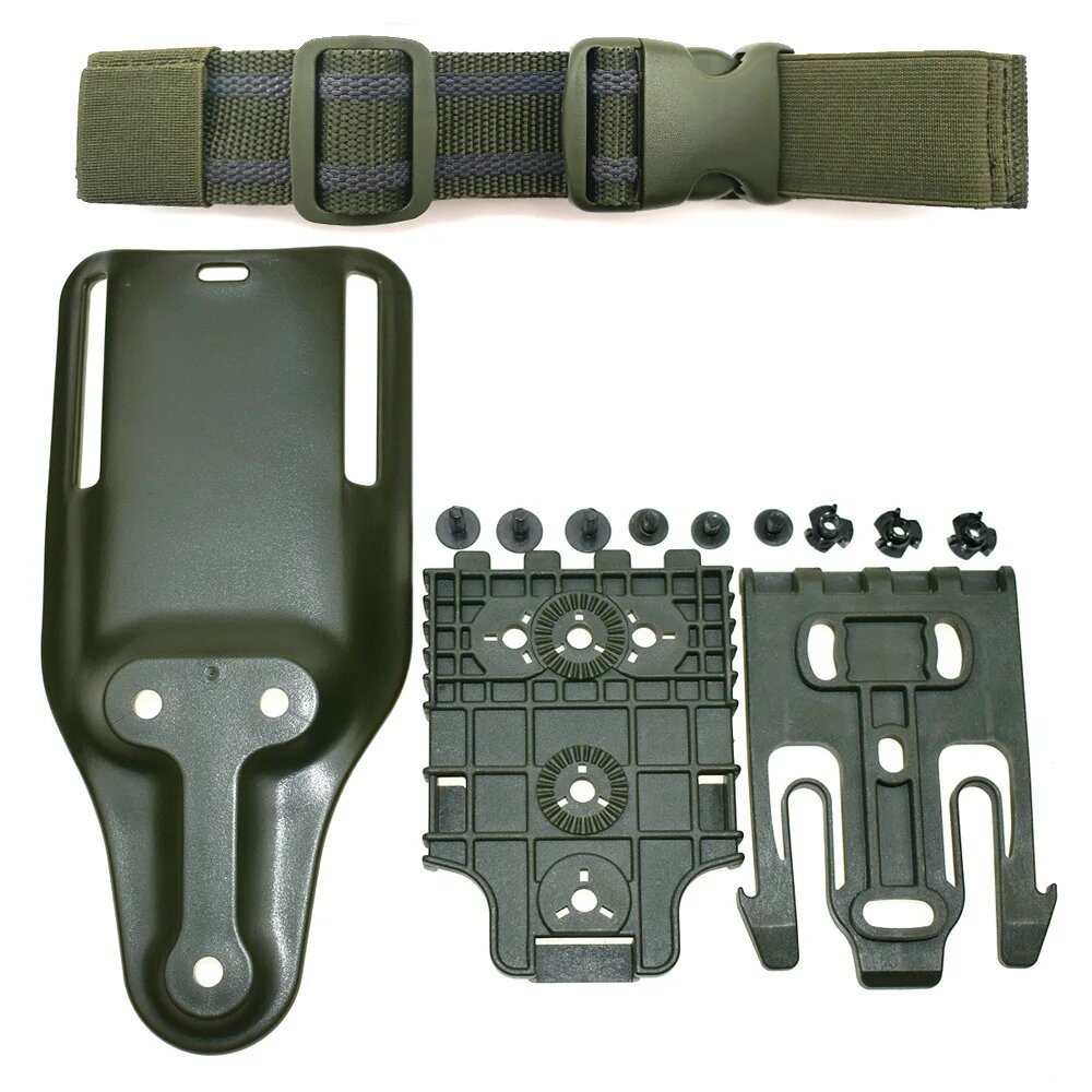 Быстрозажимная система крепления для кобуры, черная long type-green