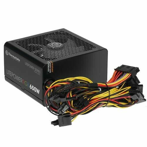 Блок питания Thermaltake Litepower RGB 650W (LTP-650AL2NK) черный - 650 Вт, EPS12V, APFC, 20 + 4 pin, 4+4 pin CPU, 5 SATA, 6+2 pin x2 PCI-E