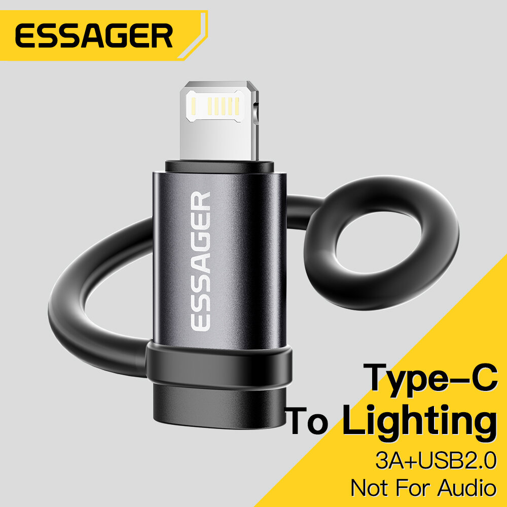 Essager Переходник с Lightning на Type-C /Type C на Lightning USB2.0 480Mbps 3A для iPhone 15 14 13